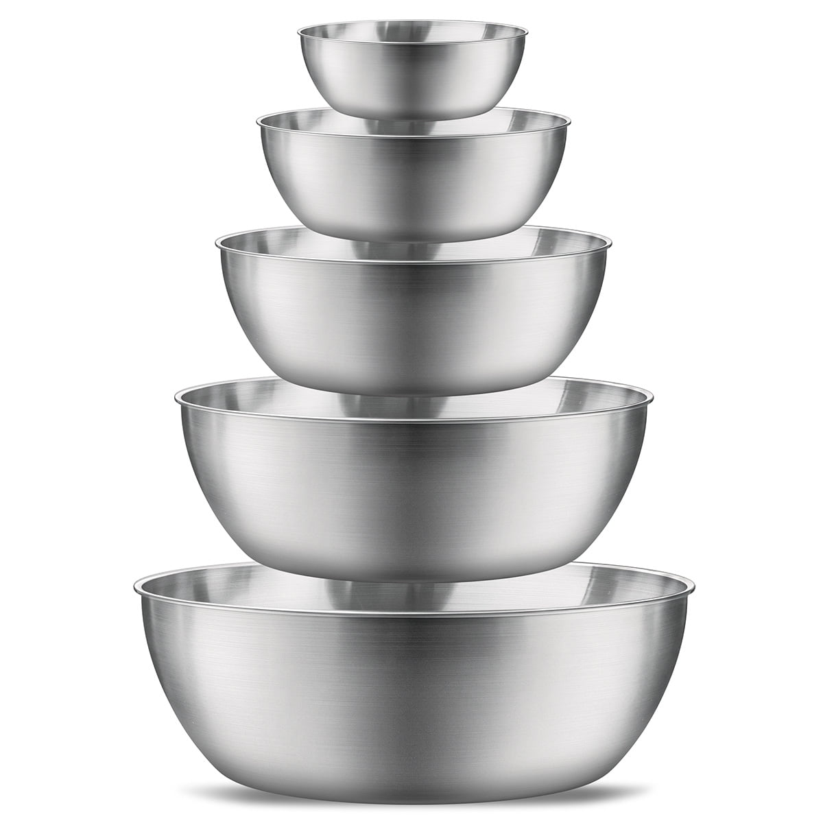 GPED Stainless Steel Mixing Bowl Set of 5, Meal Prep Mixing Bowls ...