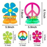 Haooryx Hippie Honeycomb Centerpieces Tie Dye Party Table Topper, 12pcs ...