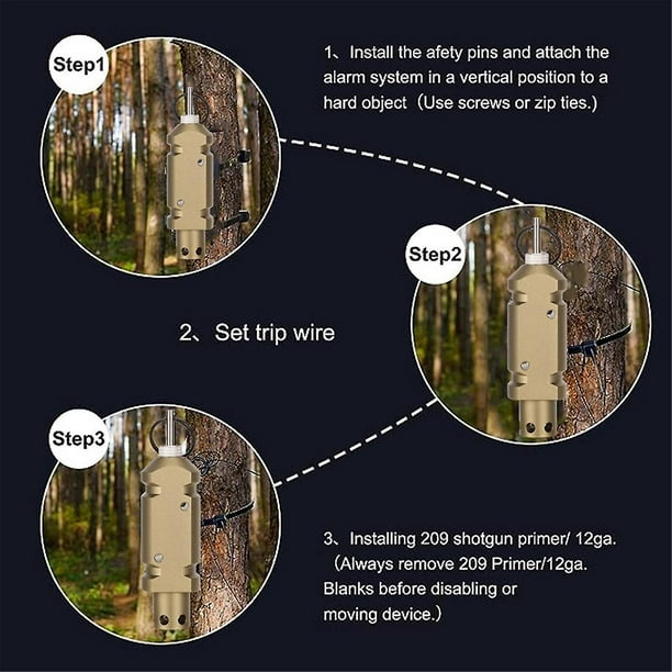 Perimeter Trip Alarm Loud Early Warning Security System 12 Gauge ...