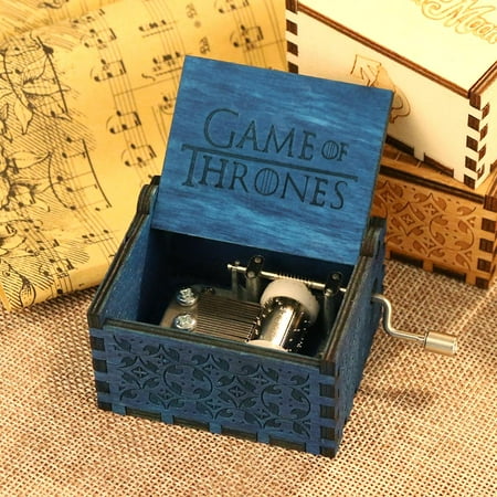 Clairlio Wooden Hand Crank Music Box TV Series Movie Theme Birthday ...