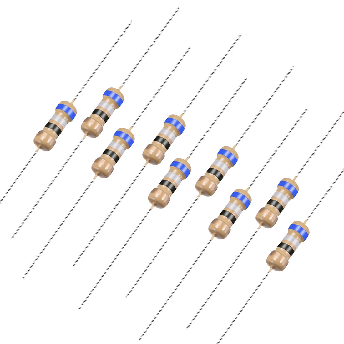 1/4 Watt 68 Ohm Carbon Film Resistors 5% Tolerances 0.25W 1000pcs 4 ...