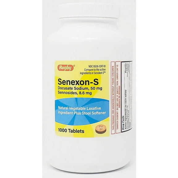 Rugby Senexon-S Docusate Sodium and Sennosides Tablets for Constipation ...