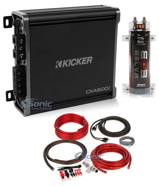 Kicker 43CXA6001 Monoblock Amplifier + Free Amp Kit + Capacitor ...