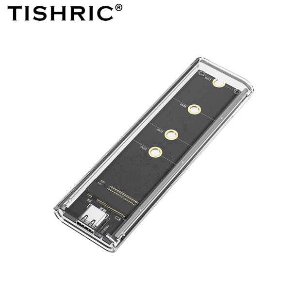 TISHRIC M2 SSD Case USB Type-C RGB NVMe SATA Enclosure Dual Protocol ...