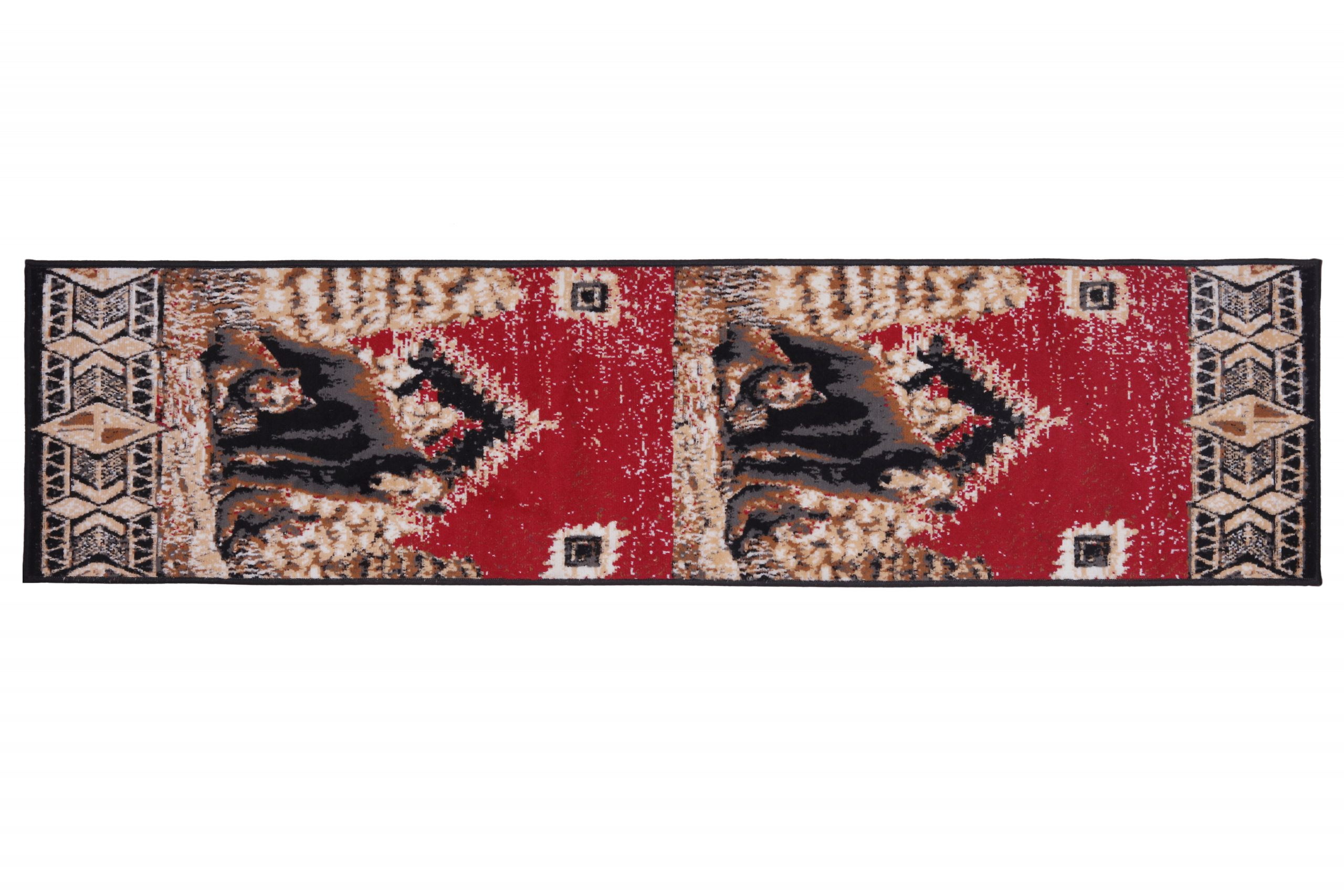 Furnish My Place Indoor Wildlife Lodge Rug with Jute Backing Runner - 2 ...
