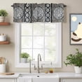 Bohemian Daisy Window Valance for Kitchen, Mosaic Flower Classic ...