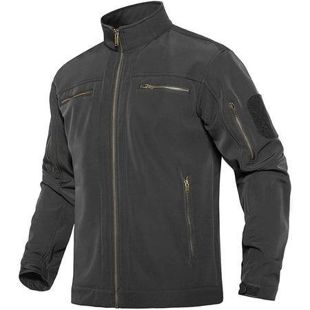 Men's Winter Tactical Jacket 6 Metal Zipper Pockets Water Resistant ...