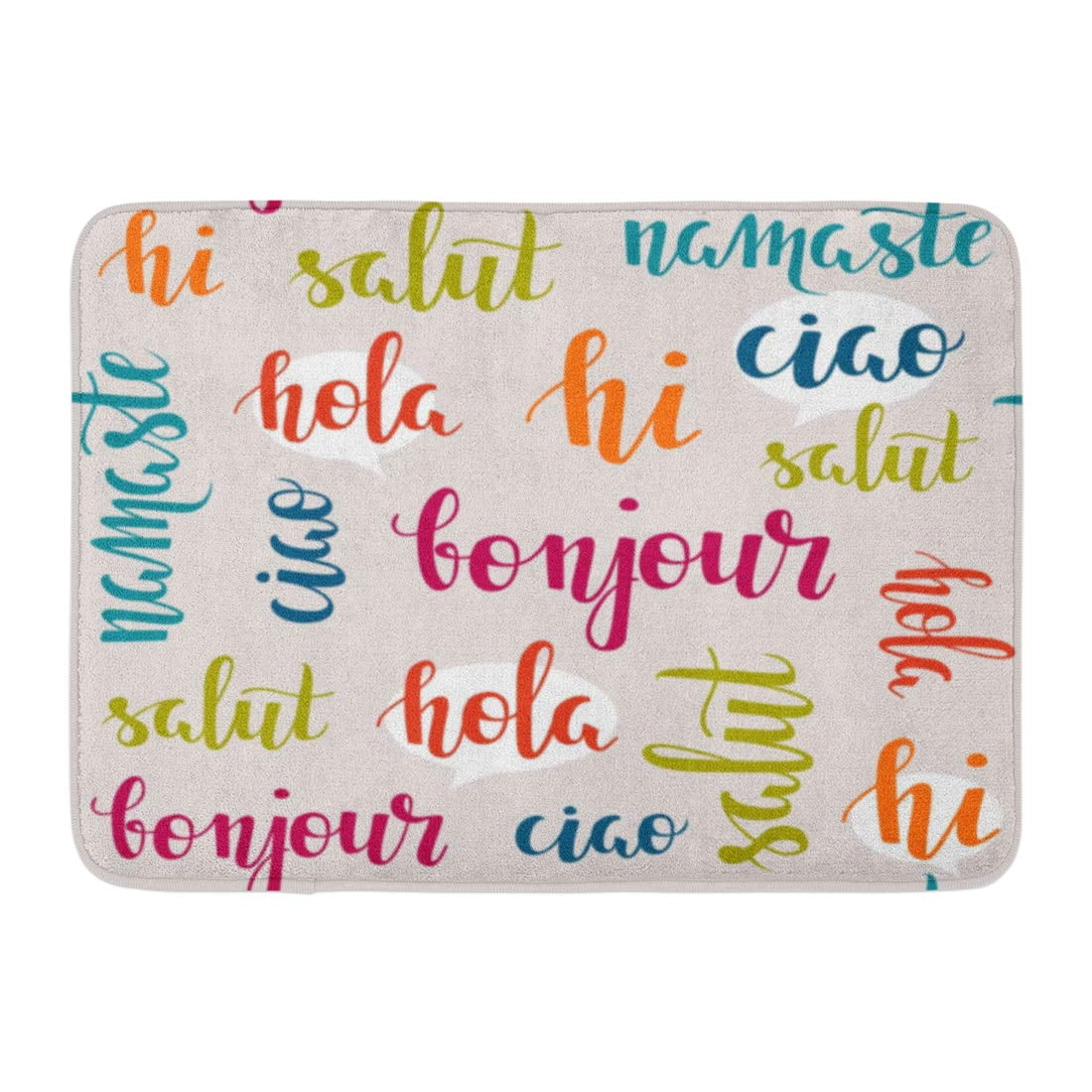 GODPOK Colorful French Greeting Words in Different Languages Hi Hola ...