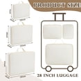 3 Pack Cotton Travel Packing Cubes with Handles, Beige, Regular Styles ...