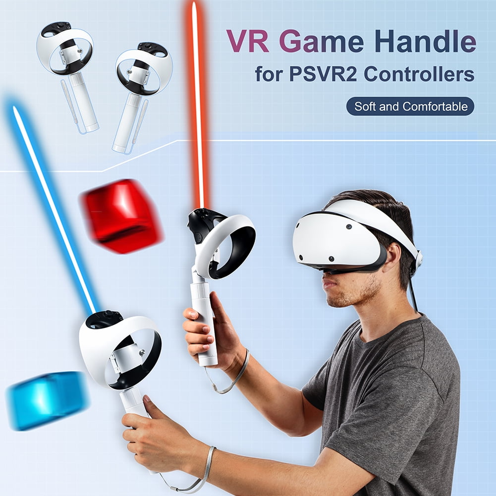 VR Controllers Long Stick Dual Handle VR Game Handle Portable for PS ...