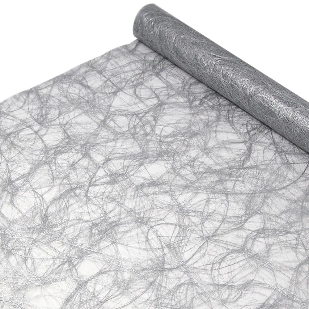 Soft Pliable Fiberweb Sisal Mesh Wrap, 20-Inch, 5-Yard, Metallic Silver ...