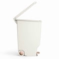 40L Slim Plastic Step Trash Can Plastic with Soft-Close Locking Lid ...