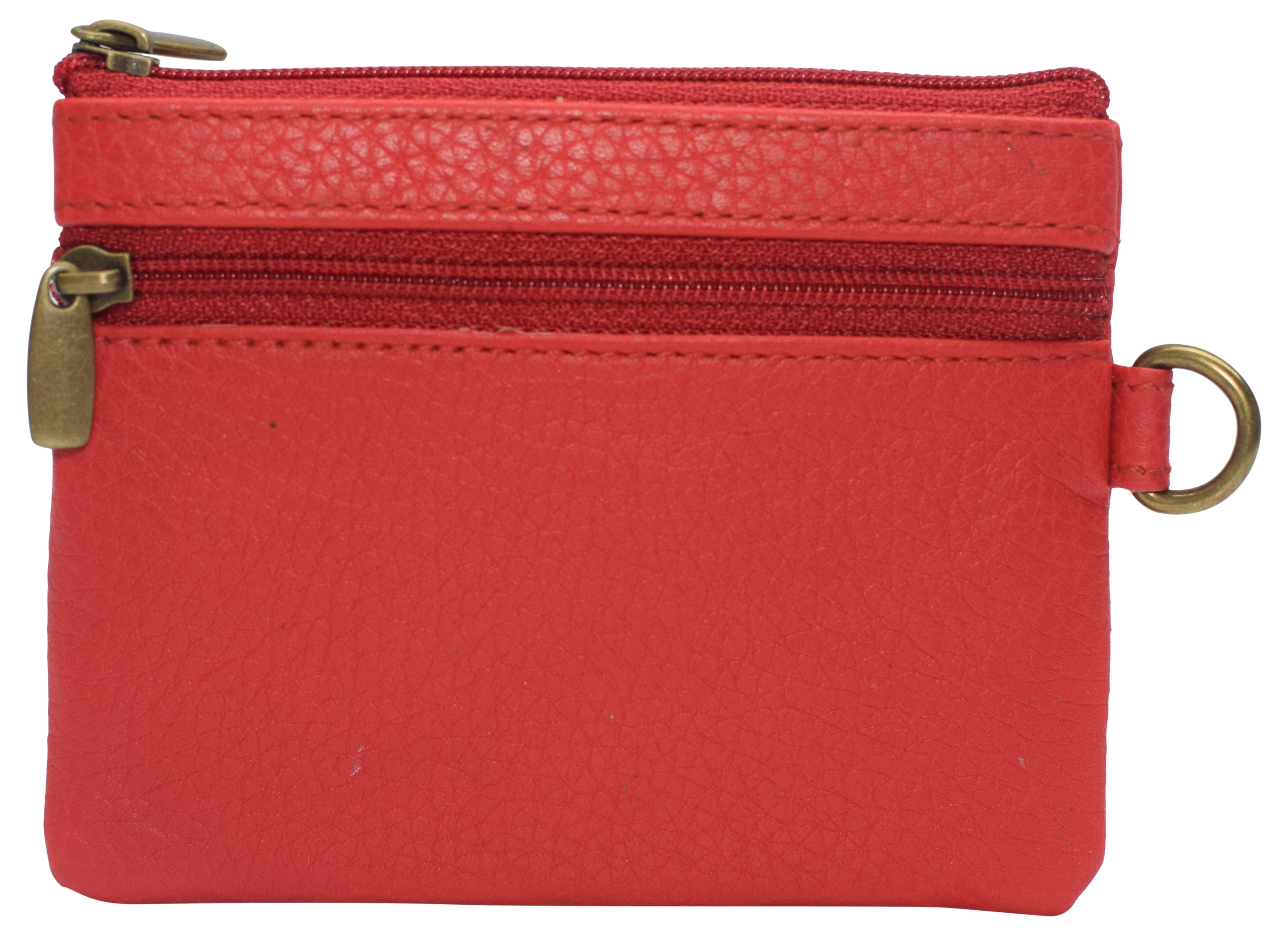 Genuine Leather Womens Purses Coin Purse Cash Change Wallet Key Holder ...