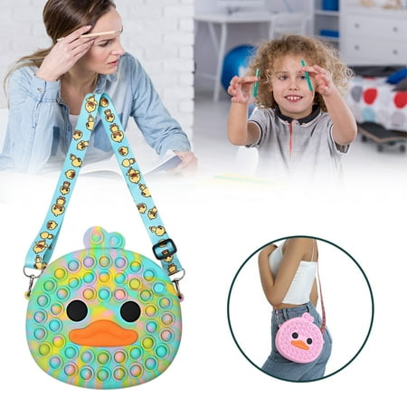 Duck Storage Bag Autism Special Needs Stress Push Bubble Sensory ...