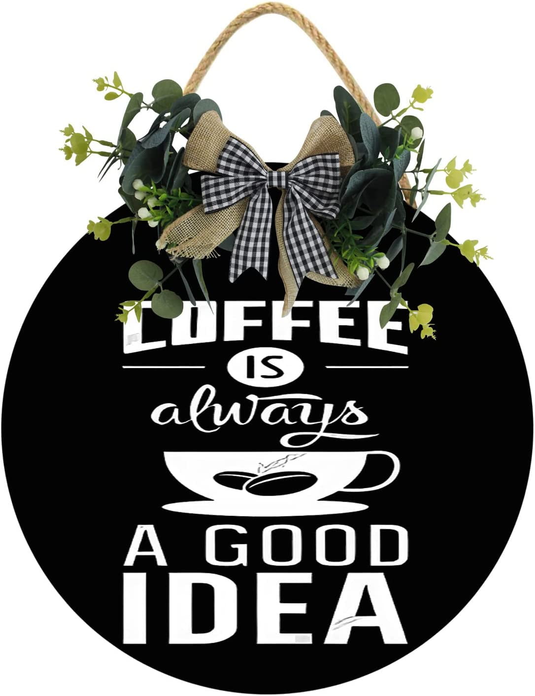 Eveokoki 11" Coffee Is Always A Good Idea Sign,Coffee Bar Sign ...