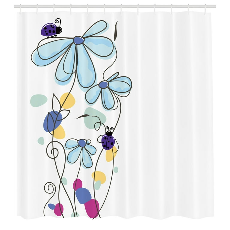 Ladybug Shower Curtain Ladybug & Tikki Pattern Shower Curtain | Zazzle