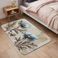 Blue Broccoli Front Door Mat Indoor Entrance, Rustic Farmhouse Floral ...