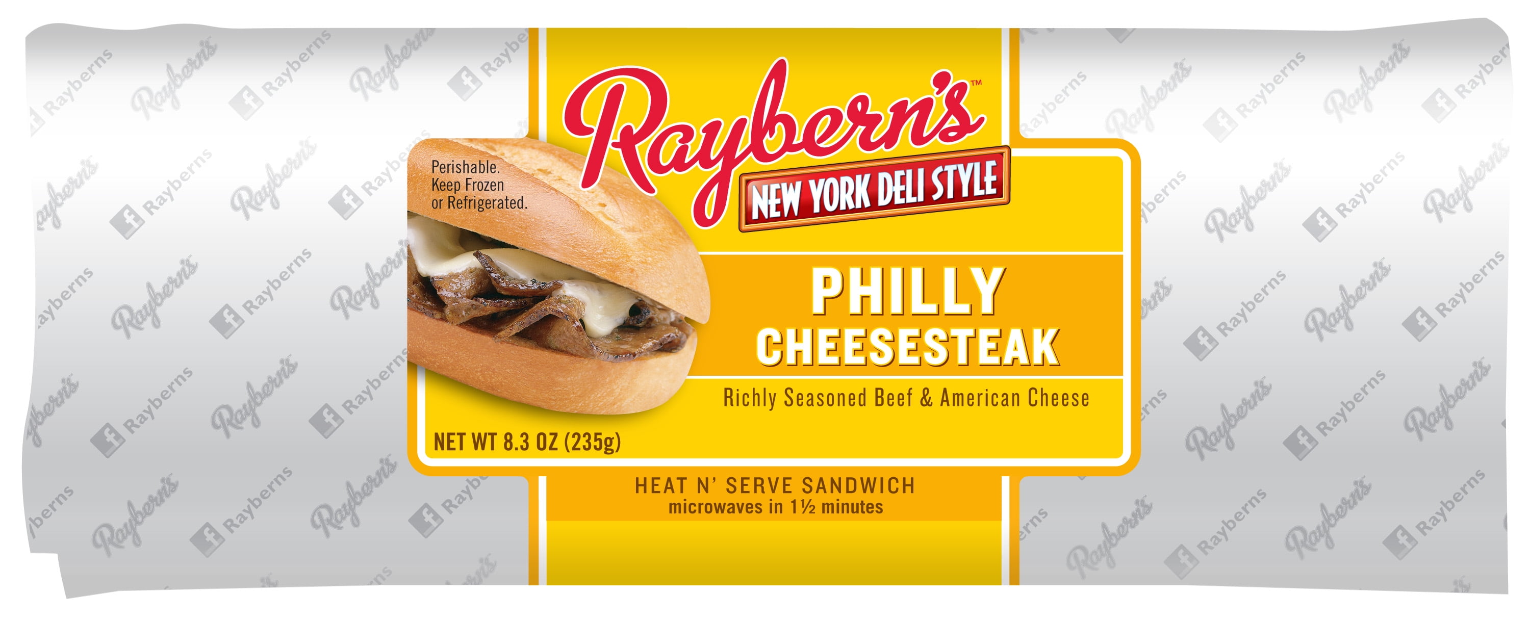 Raybern's Philly Cheesesteak Sandwich, 8.3 oz – Walmart Inventory ...
