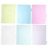 Hemoton 6PCS Binder Dividers Page Dividers A4 Binder Dividers with Tabs ...
