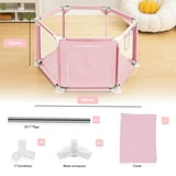 Millhouse Easy-Assembly Portable 6-Panel Baby Playpen Travel Play Yard ...