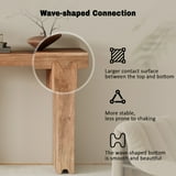 Aukfa 45" Narrow Console Table, Farmhouse Mango Wood Entryway Table ...