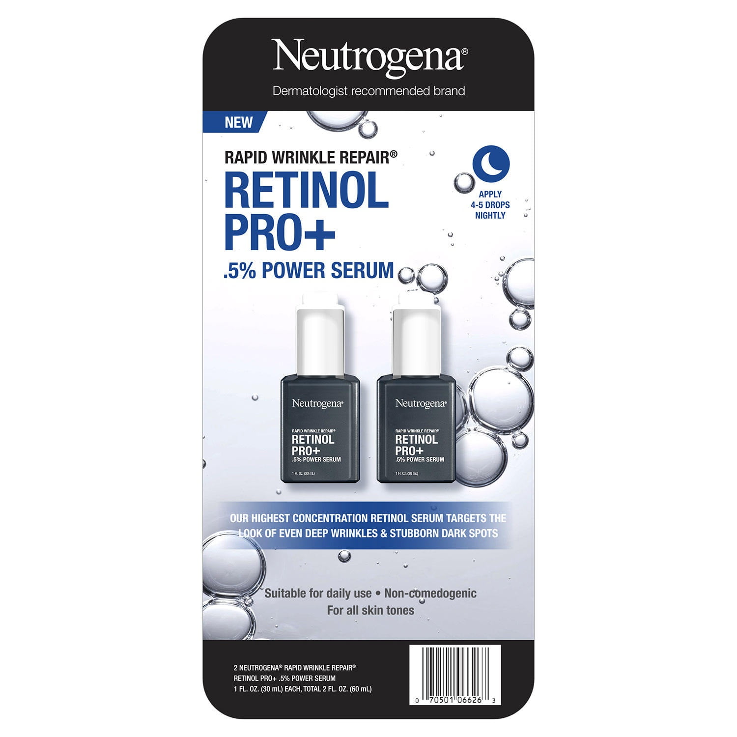 Neutrogena Rapid Wrinkle Repair Retinol Pro+ .5% Power Serum, 1 Fl Oz ...