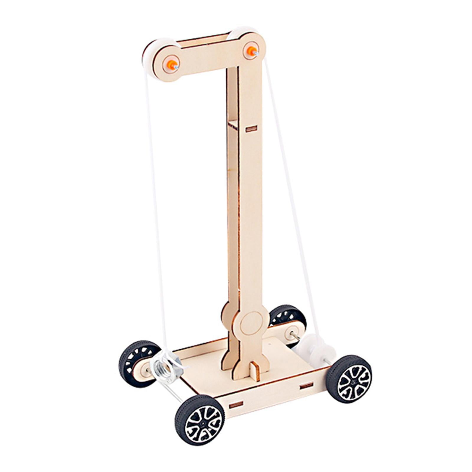 DIY Toys Wooden Gravity Trolley Model Puzzle Physical Knowledge ...