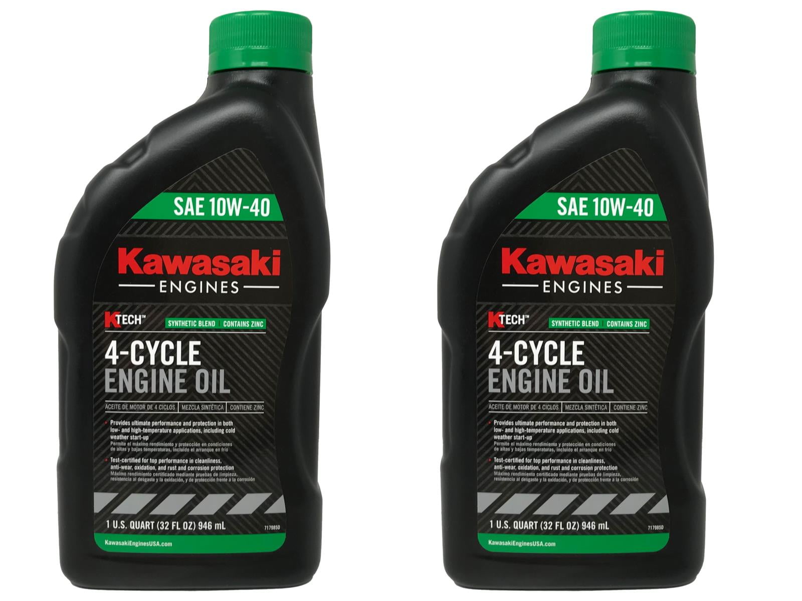 Kawasaki SAE 10W40 4 Cycle Motor Oil 2 QUARTS 99969-6296 2 PACK ...