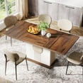 Tribesigns 55" Rectangular Dining Table for 4 to 6 People, Farmhouse ...