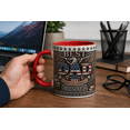 Custom Dad Name Mug with Eagle & Red Handle – Best Dad Gift for Father ...