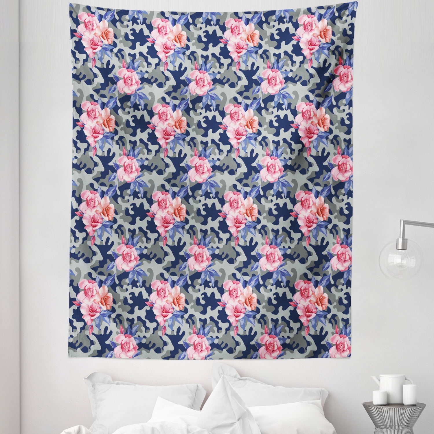 Victorian Tapestry, Victorian Theme Pink Retro Design Roses Urban ...