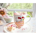 Hello Kitty Hearts Ceramic Mug, 18 Ounces, Pink Interior, Dishwasher ...