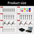 140Pcs/Set Fishing Swivels Set 3 Way Barrels Rolling Swivels with Beads ...