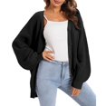 Aellinatey Womens Lady V-Neck Cardigan Sweater Long Sleeve Open Stitch ...