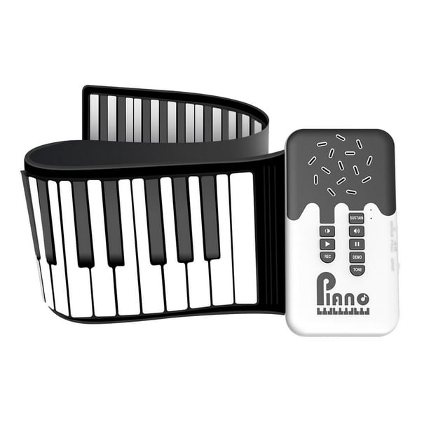 Teclado electrónico enrollable portátil plegable con música educativa ...