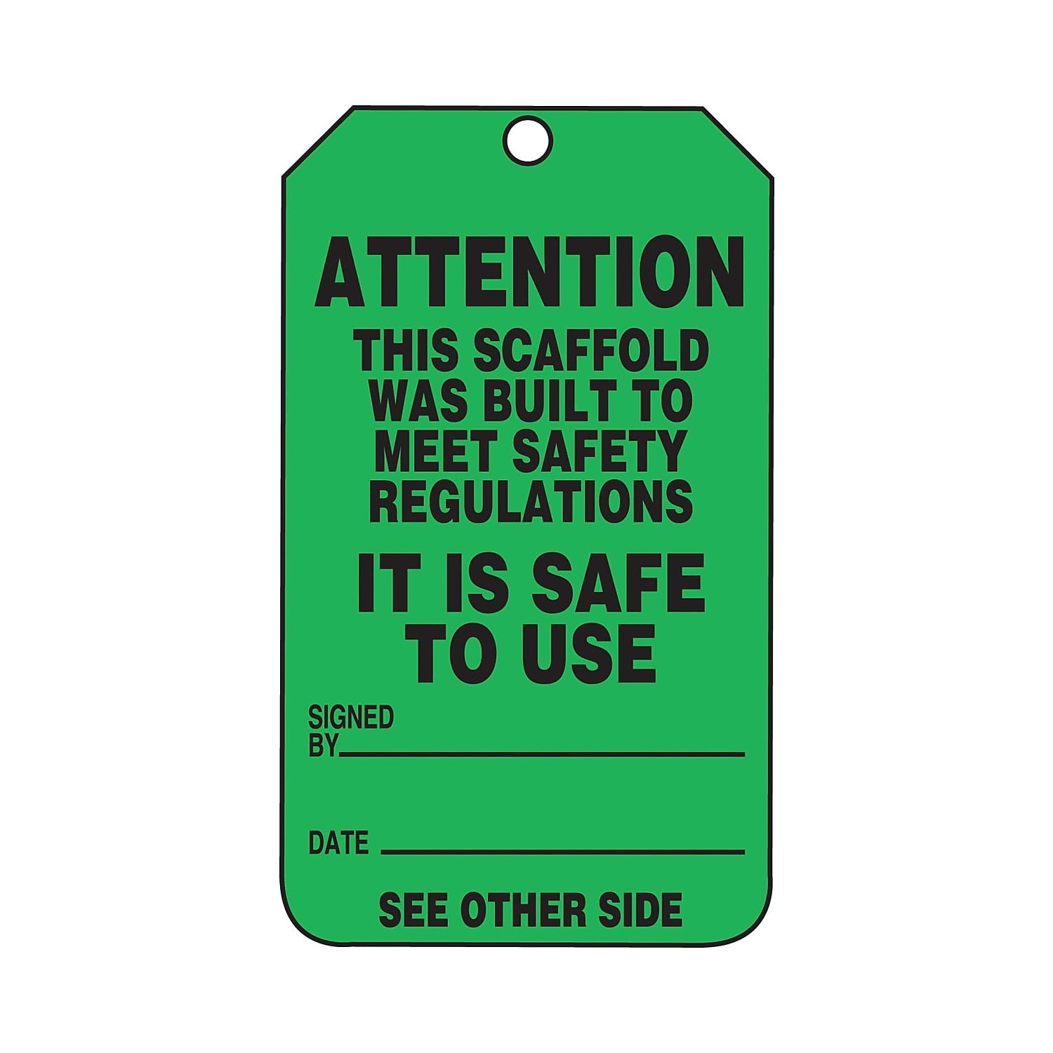 Accuform Signs 5 3/4"" x 3 1/4"" PF-Cardstock Safety Tags ""ATTENTION ...