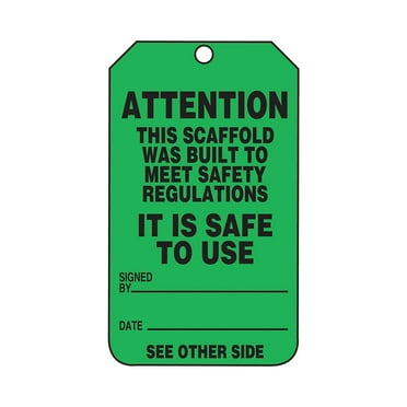 Accuform Safety Tag,5 3/4in H,3 1/4in W,PK25 TCS319CTP - Walmart.com