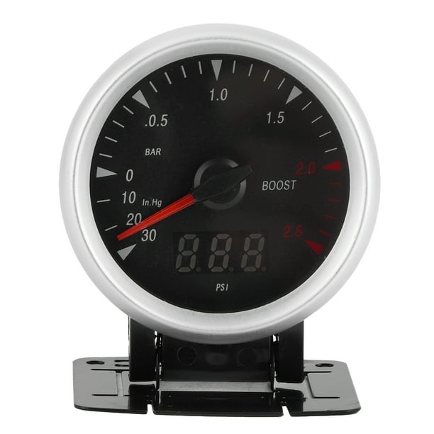 Pressure Gauge 60mm/2.5in 12V Universal LED Car Boost Gauge -30-2.5 BAR ...