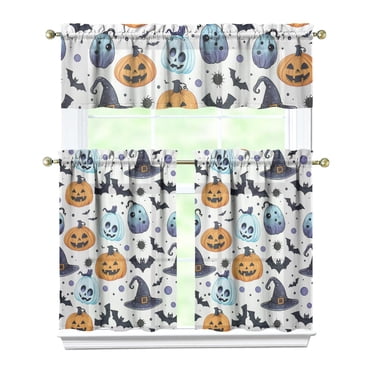 Wizard and Witch Kitchen Curtains - Halloween Aesthetic Window ...