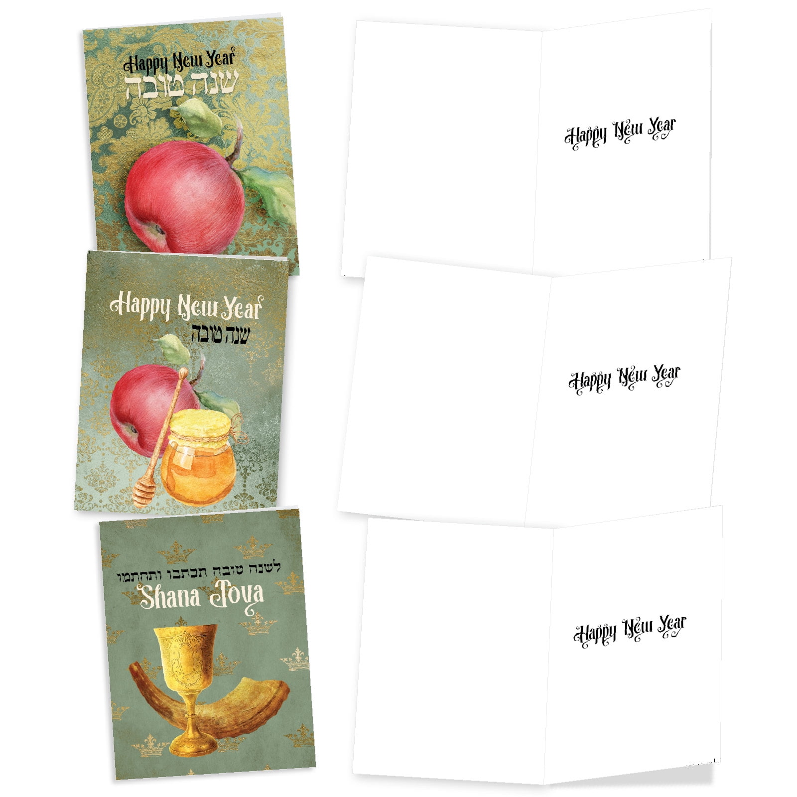 20 Rosh Hashanah Cards Assorted (10 Designs, 2 Each) – Shana Tova ...
