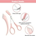 2 Pack Pink Eyebrow Scissors Set Stainless Steel Razor Comb ...
