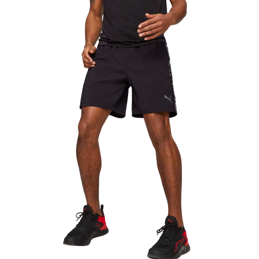 Short Largo Puma para Hombre Fit 7in Taped Woven Short Negro Puma ...