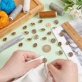 24 PCS Vintage Alloy Buttons 0.6"/15mm Round Alloy Buttons with 2mm ...