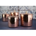Set of 4 Solid Copper Canister Set with Lid | 100% Copper Kitchen ...