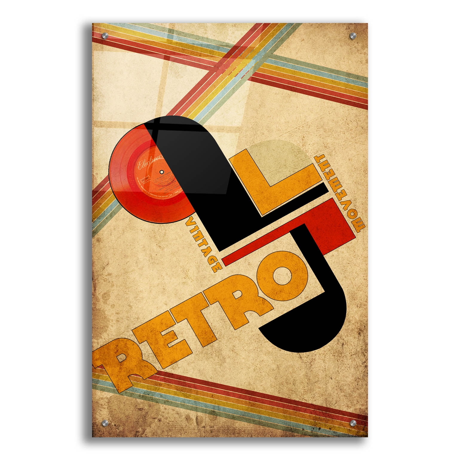 Epic Art 'Vintage Retro Movement' by Elo Marc, Acrylic Glass Wall Art ...