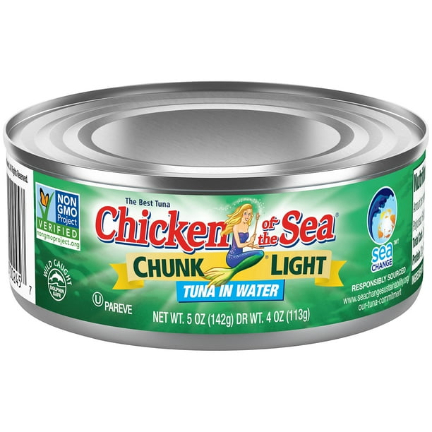 Chicken of the Sea Chunk Light Tuna in Water, 5 oz - Walmart.com ...
