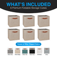 Free Shipping! Pomatree Linen Fabric 13x13 Storage Cubes 6 Pack with ...