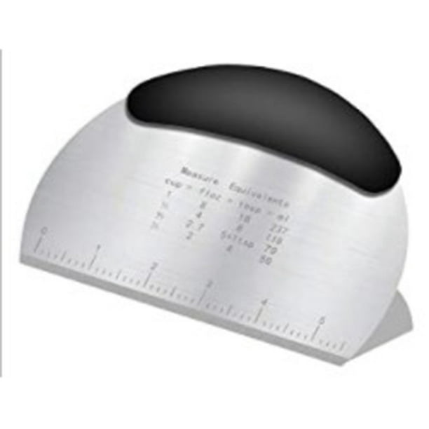 Black Bench Scraper with Handle and Measuring Scale - Pastry Pizza ...