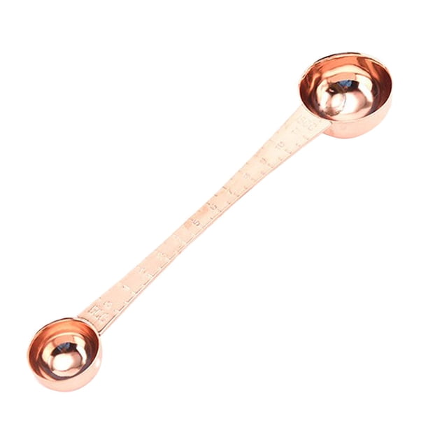 Awesitey Stainless Steel Double Head Spoon With Scale Coffee Volume ...