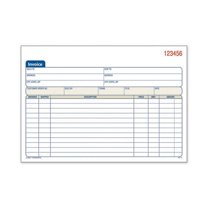"Two-Part Invoice Book, Two-Part Carbonless, 5.56 X 8.44, 1/page, 50 ...